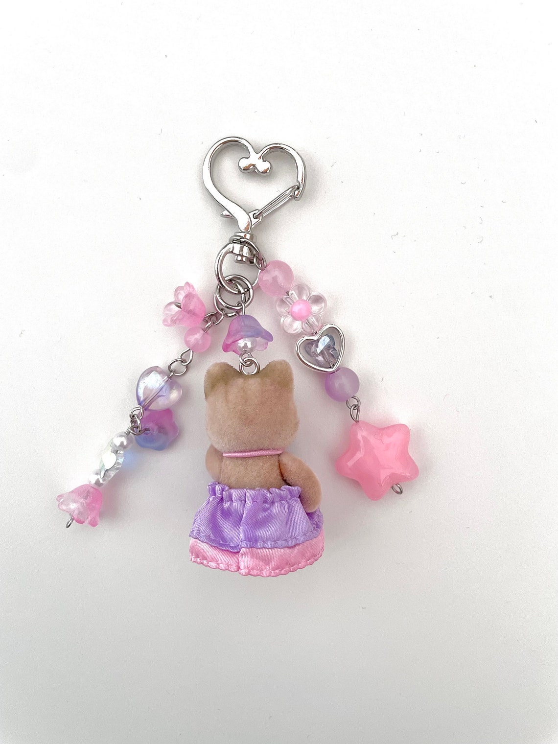 Sylvanian Keychain ୨୧, Y2k Keychain, Pink and Purple Princess Cat - Etsy