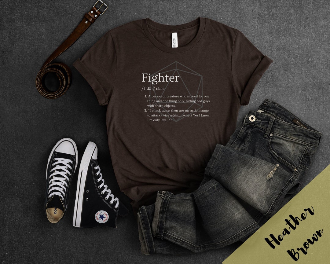 Fighter Definition Dungeons and Dragons Shirt, Dnd Tee, Fighter Class ...