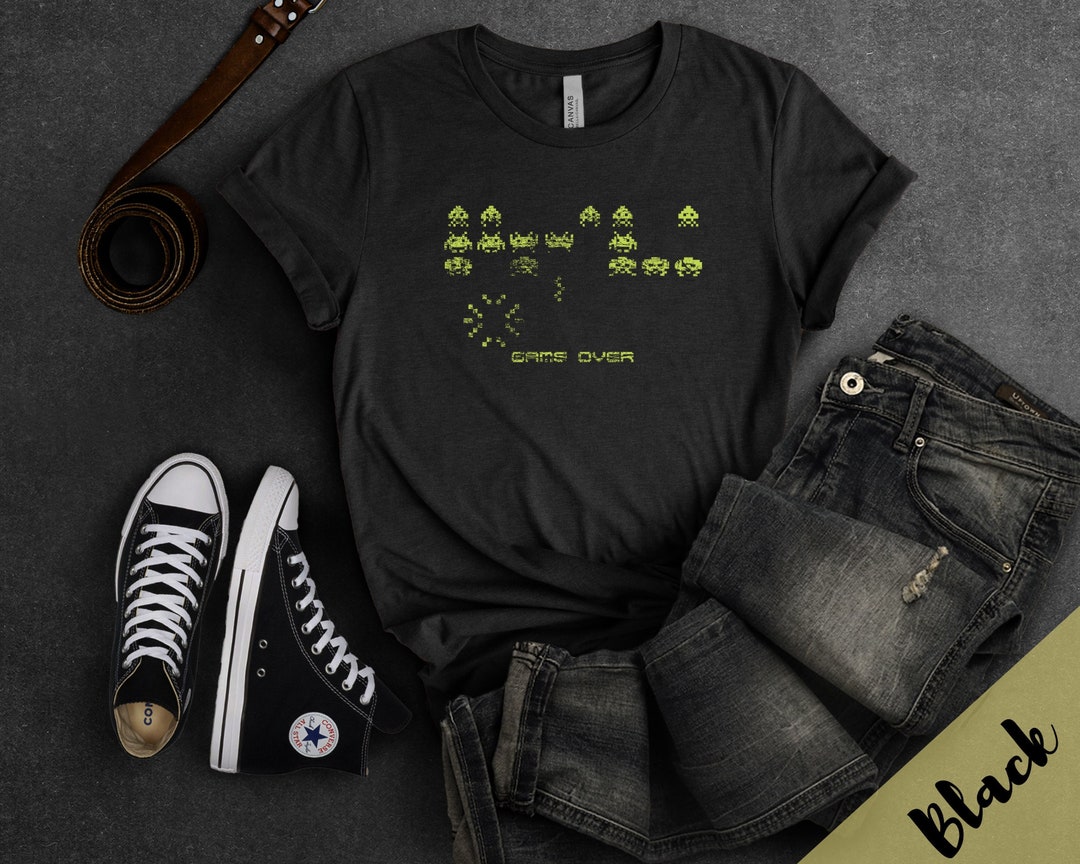 Space Invaders 'game Over' Retro Arcade Tee - Etsy