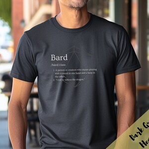 Bard Definition Dungeons and Dragons Shirt, Dnd Tee, Bard Class Shirt ...