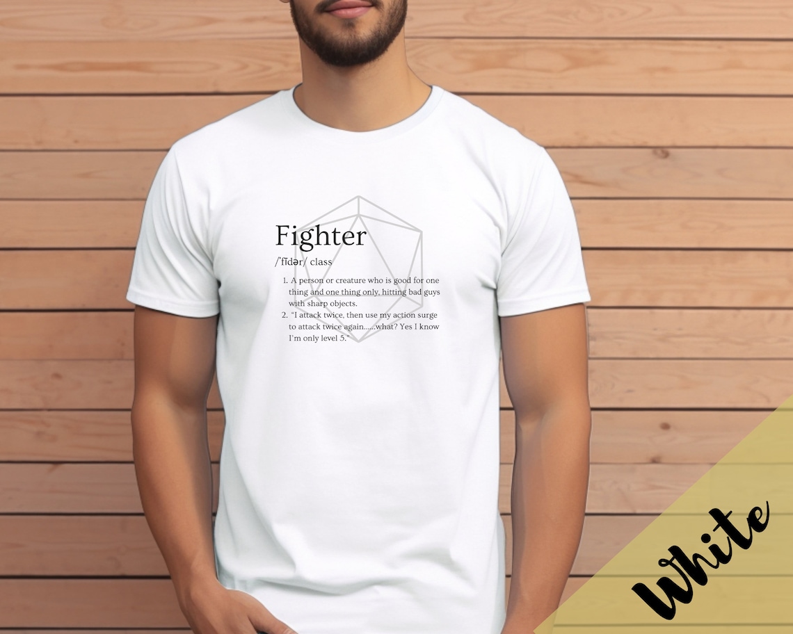 Fighter Definition Dungeons and Dragons Shirt Dnd Tee - Etsy