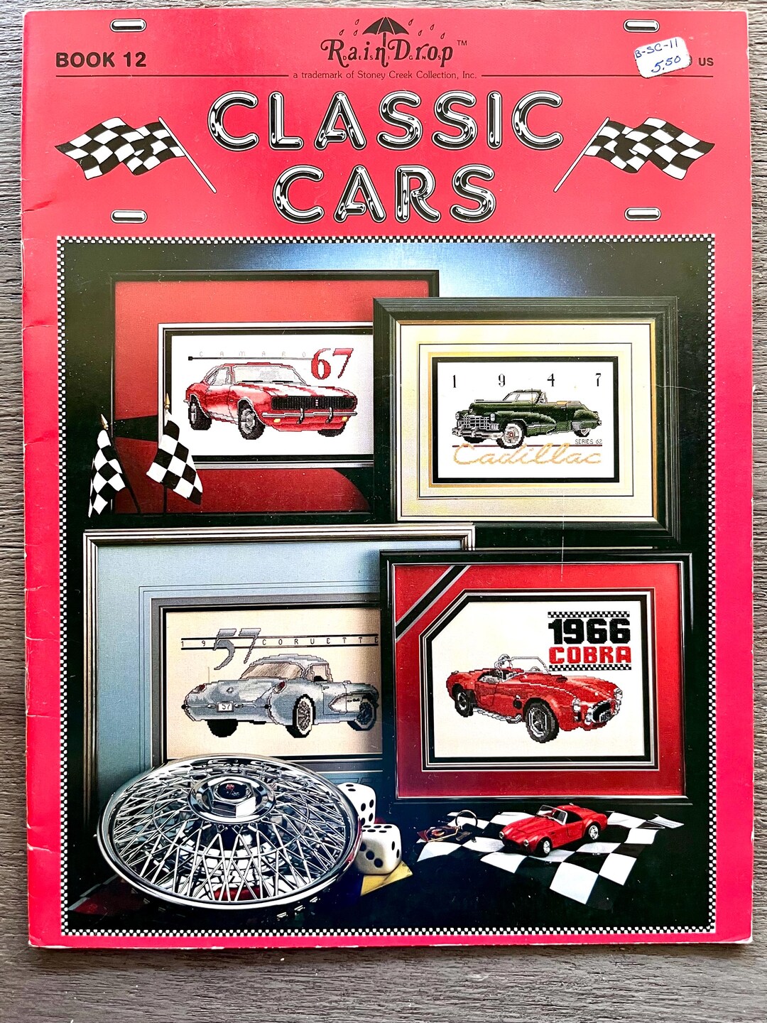 Classic Cars Hot Rod Cross Stitch Pattern Book Chevy Ford Chrysler Olds ...