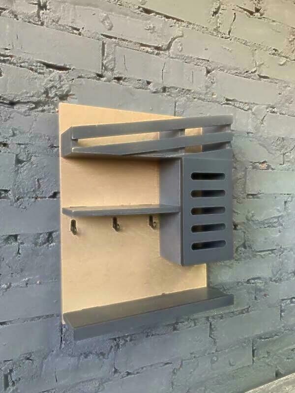 Wall-mounted House Key Holder With Shelves - Etsy