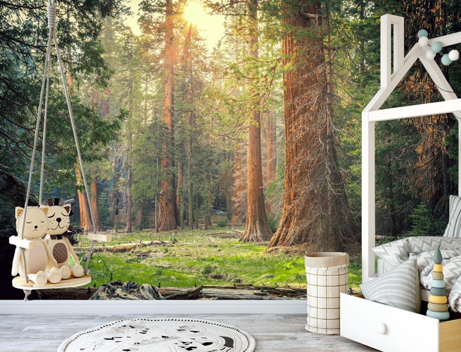 Sequoia National Park Wall Mural, Giant Redwood Trees Wallpaper ...