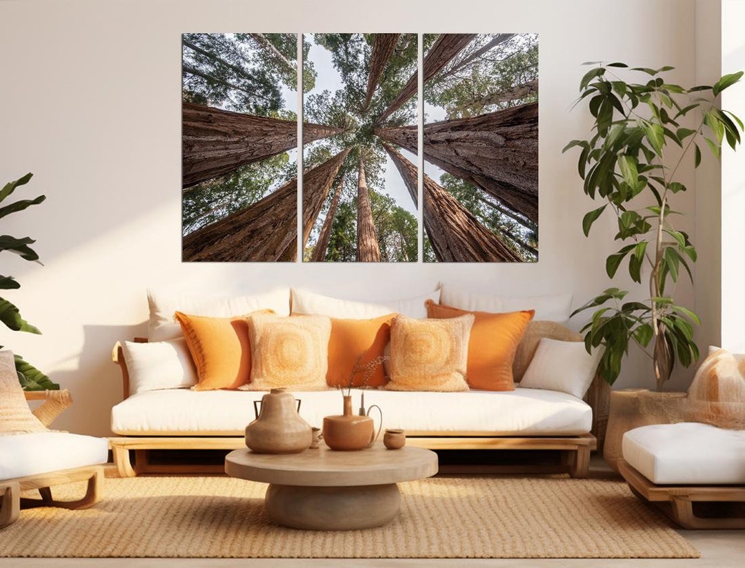 Giant Sequoias Forest Art Canvas Print, Sequoia Trees Landscape Wall ...