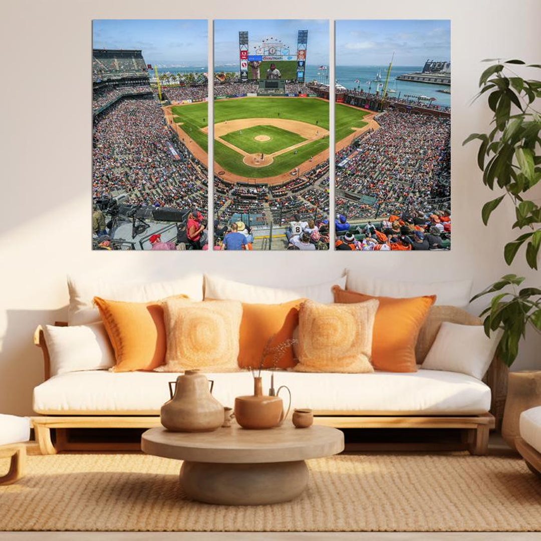 Oracle Park Large Wall Art, San Francisco Canvas Print Decor for Home ...