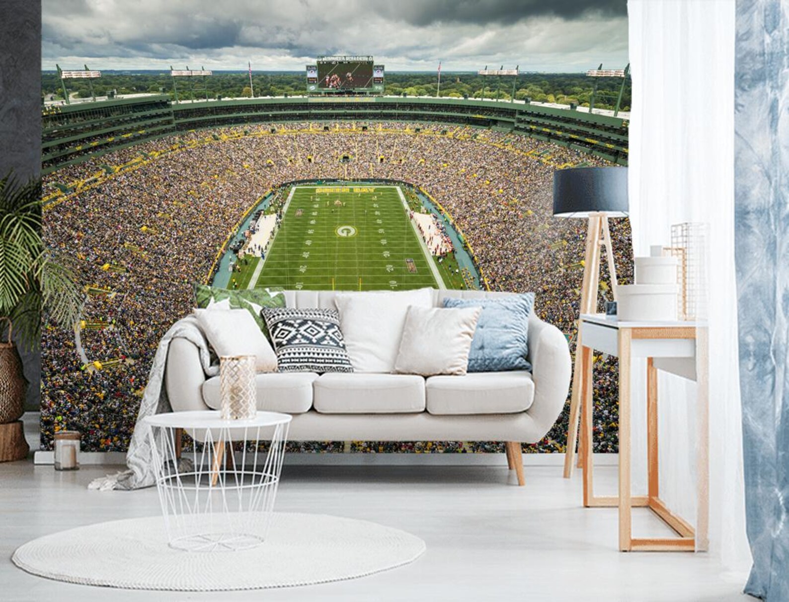 Lambeau Field Peel and Stick Wallpaper, Stadium Wall Mural, Trendy Wall ...