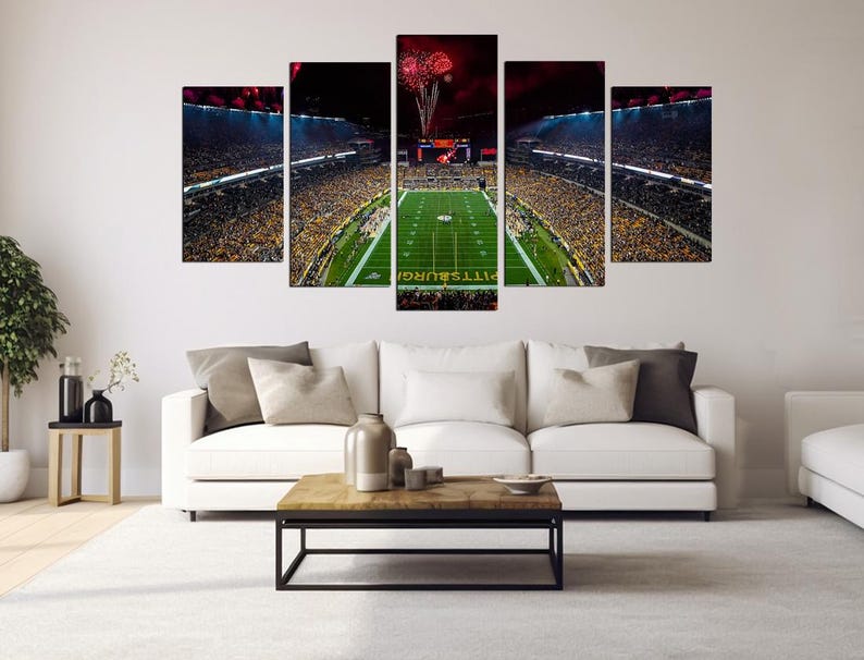 Heinz Field Stadium Framed Canvas Print, Wall Art Decor, Pittsburgh ...