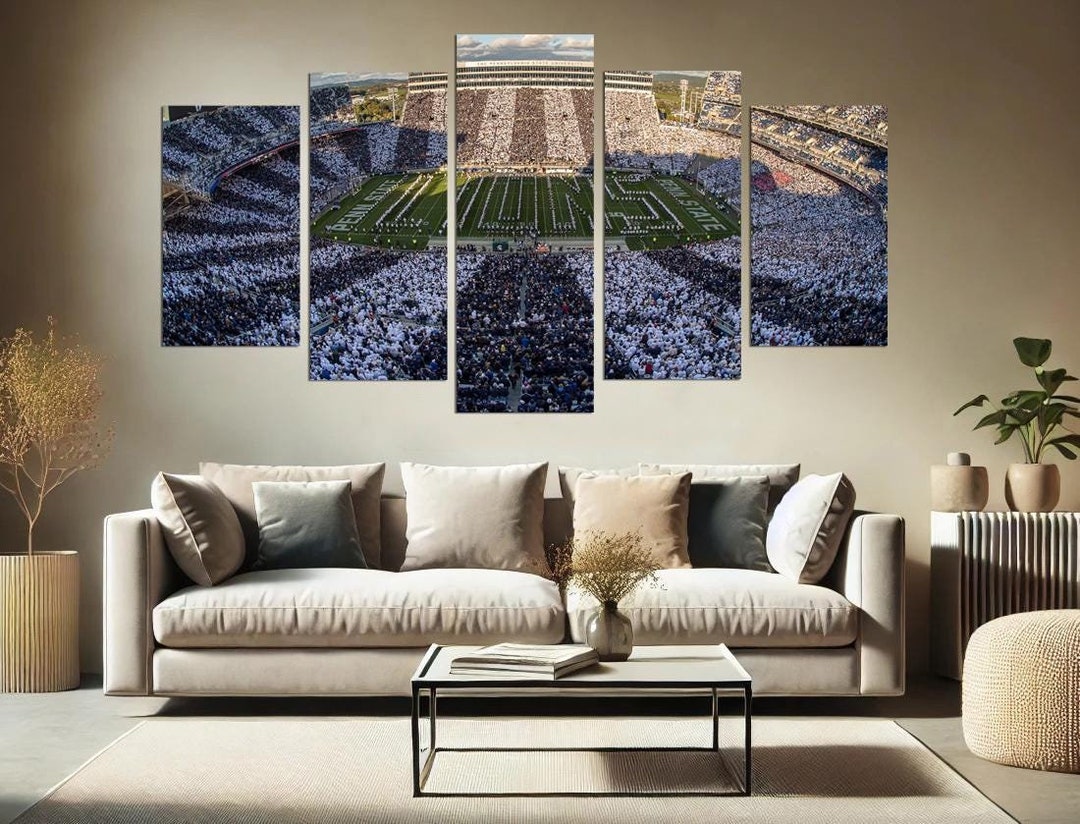 Penn State College Stadium Stadium Wall Art Design, Sport Print Beaver ...