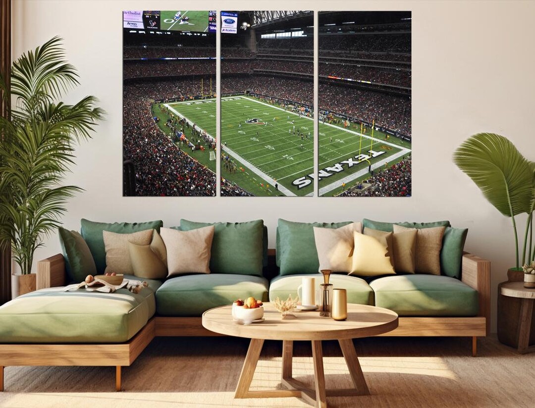Reliant Stadium Wall Art Decor, NRG Stadium Large Canvas Print, Houston ...