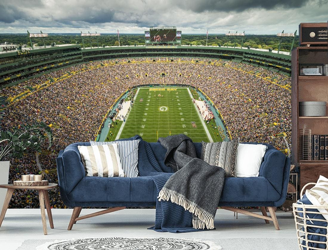 Lambeau Field Peel and Stick Wallpaper, Stadium Wall Mural, Trendy Wall ...