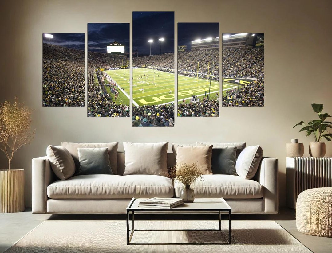 Autzen Oregon Stadium Large Wall Art, Oregon Canvas Print Design ...