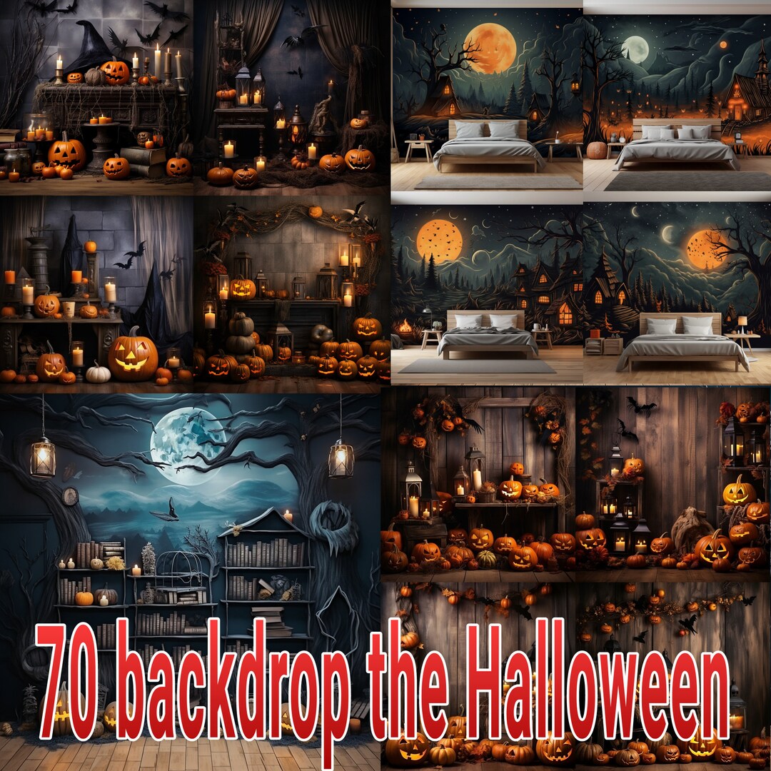 70 Backdrop Para Disfrutar Halloween Compartir Con Amigos - Etsy