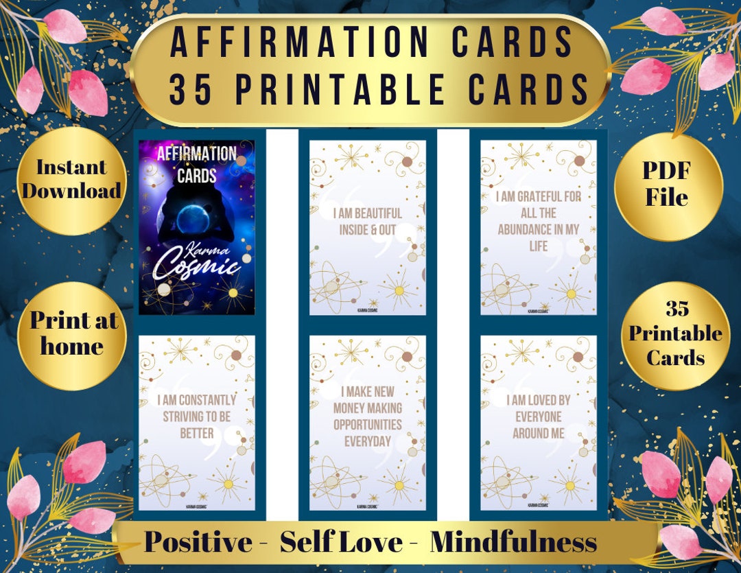 POSITIVE AFFIRMATION CARDS, Words of Affirmation, Empowering Card ...