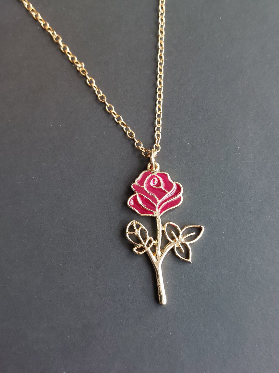 Rose Pendant - Etsy