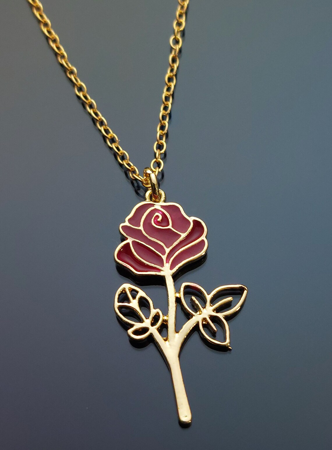 Rose Pendant - Etsy