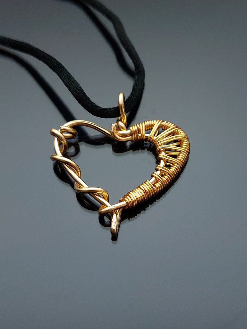 Wire Wrapped Heart Pendant - Etsy
