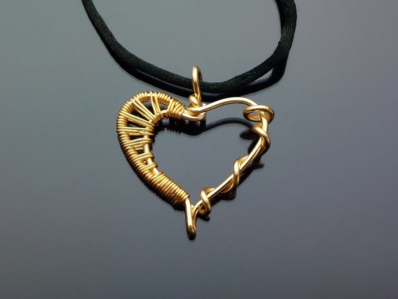 Wire Wrapped Heart Pendant - Etsy