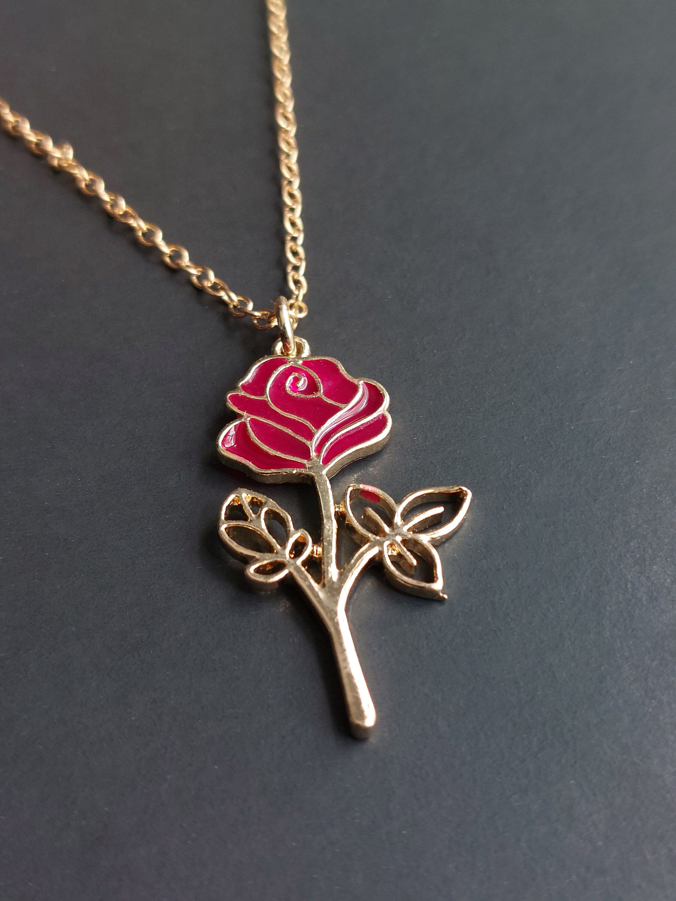 Rose Pendant - Etsy