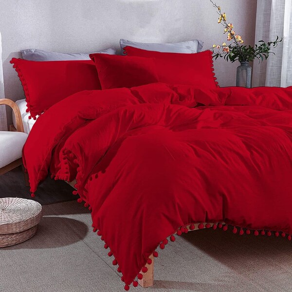 Red Duvet Cover - Etsy