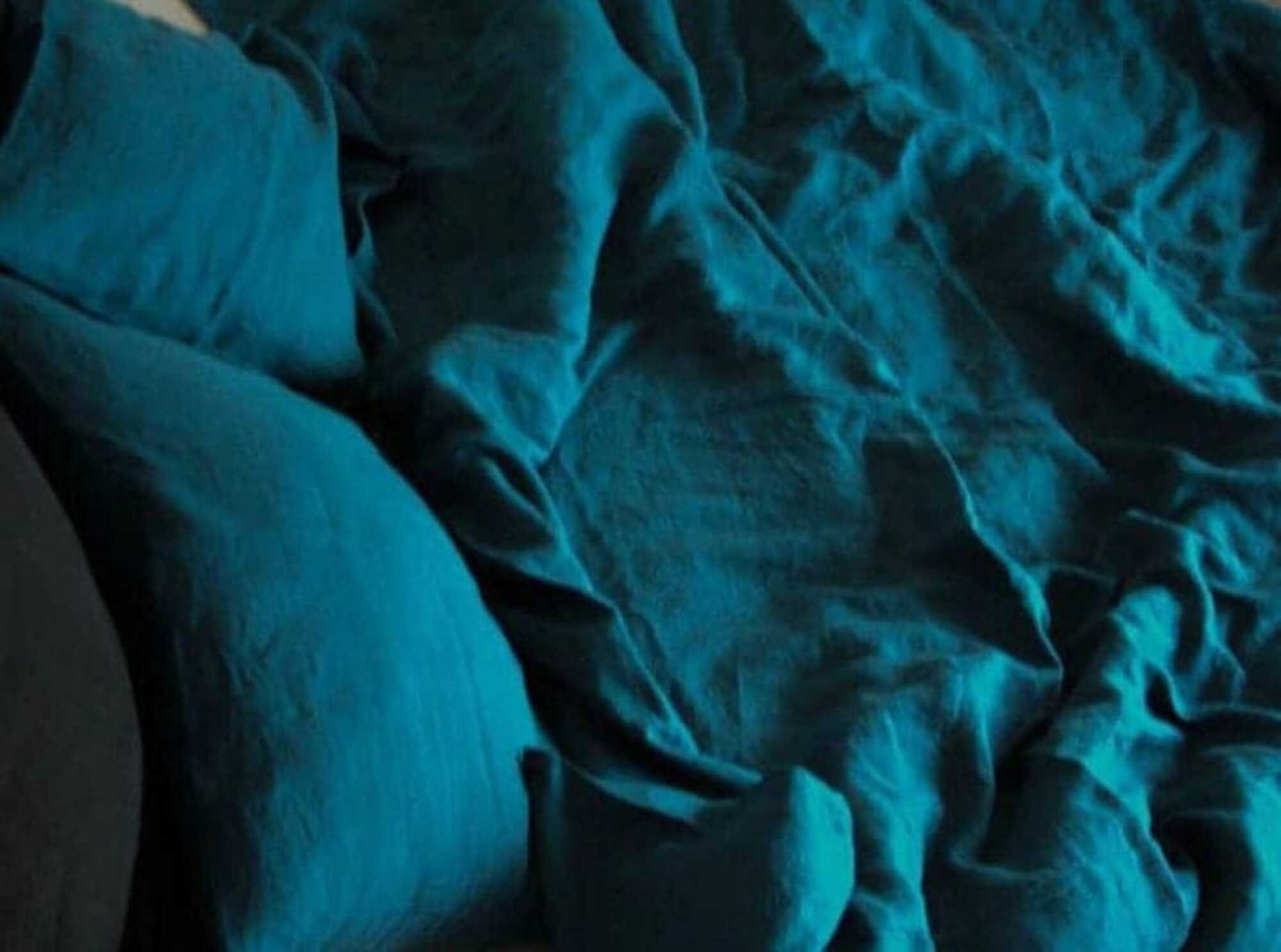 Sea Blue Cotton Duvet Cover Christmas Day Gift Donna King Queen Duvet ...