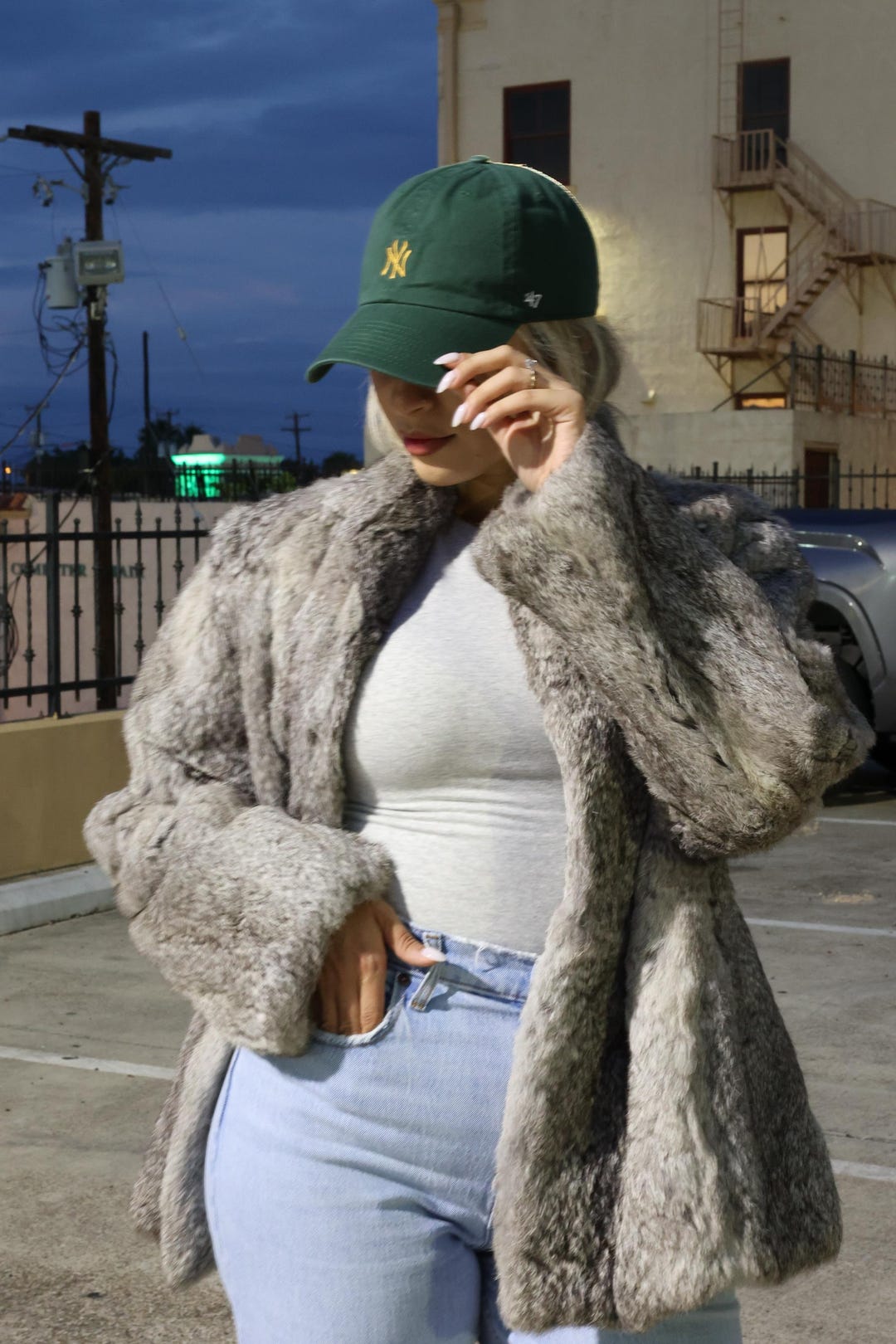 Vintage Wild Rabbit Fur Coat, Rabbit Fur Coat, Vintage Fur, Short ...