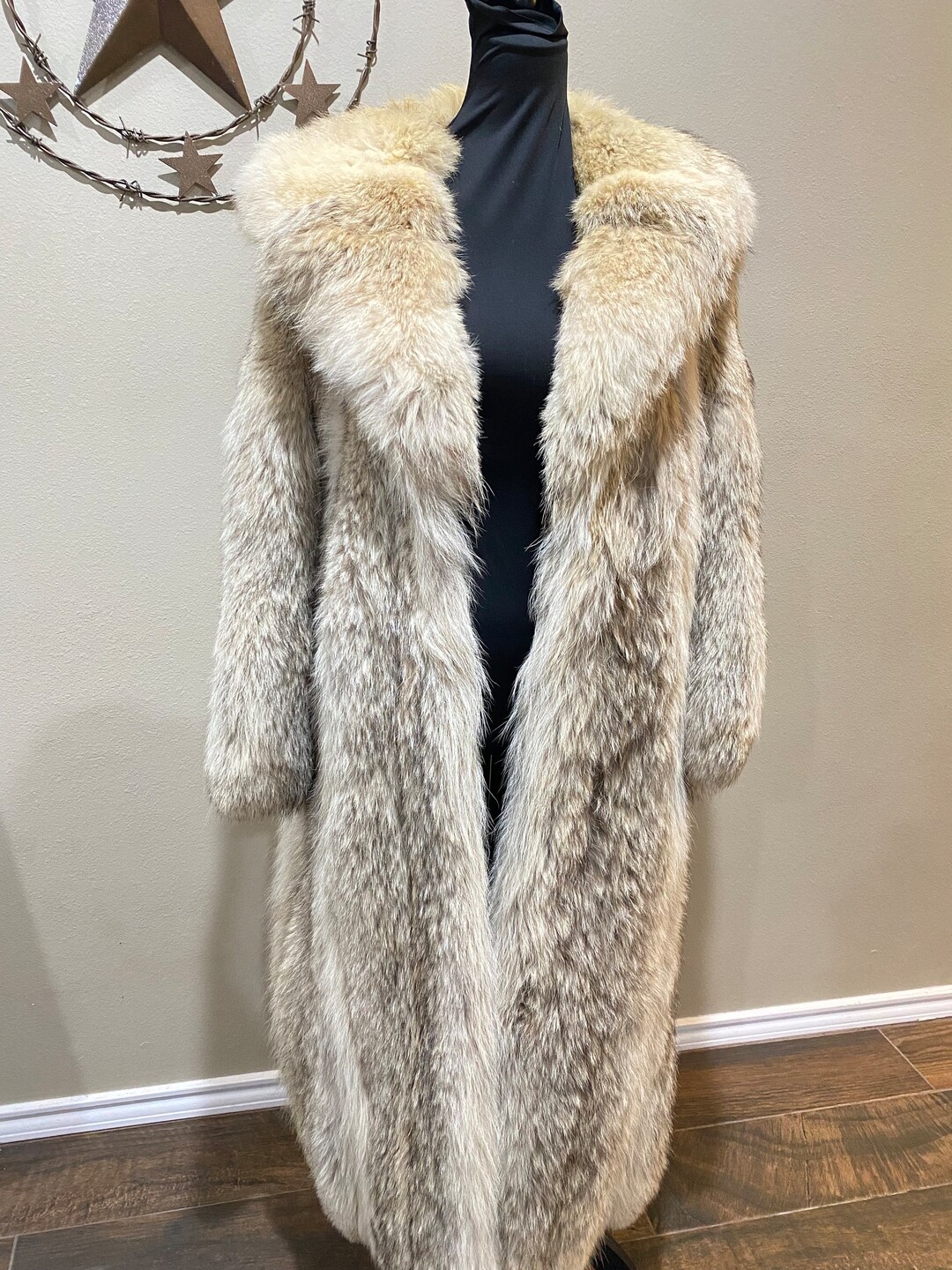 Vintage Coyote Fur Coat, Blonde Coyote Fur Coat, Coyote Fur, Fur ...