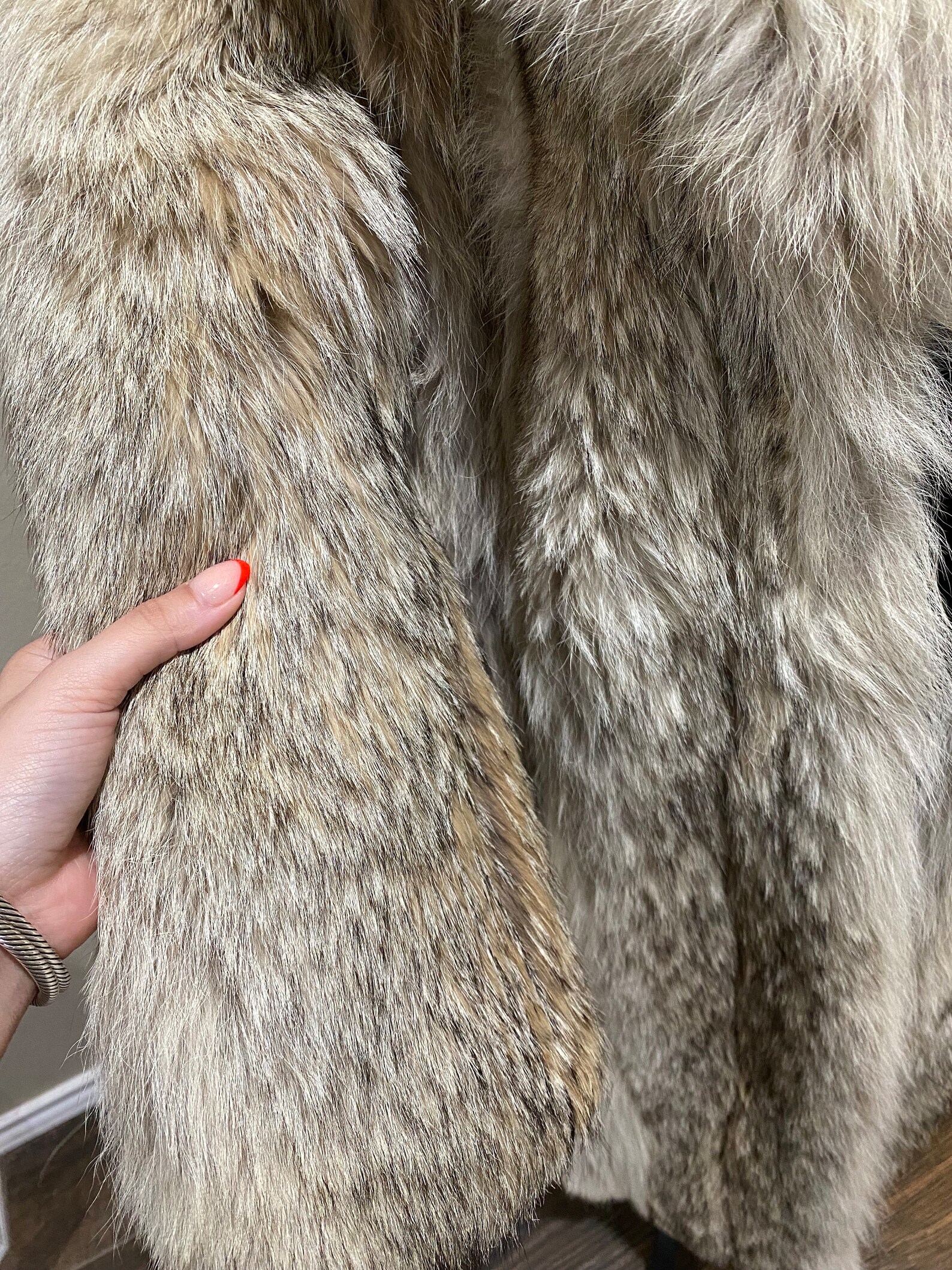 Vintage Coyote Fur Coat, Blonde Coyote Fur Coat, Coyote Fur, Fur ...