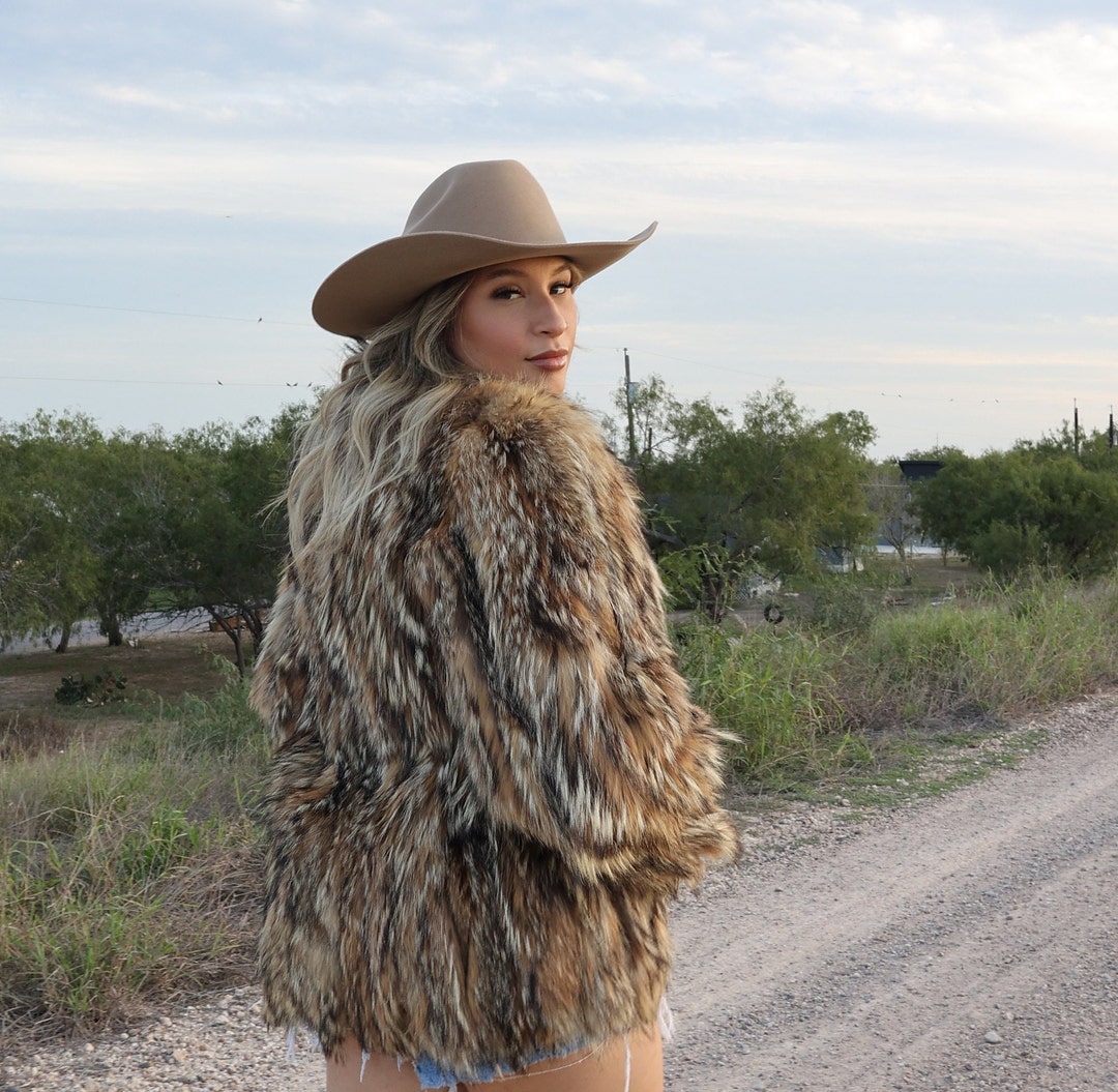 Vintage Coyote Fur Coat Coyote Fur Coat Vintage Fur Short - Etsy