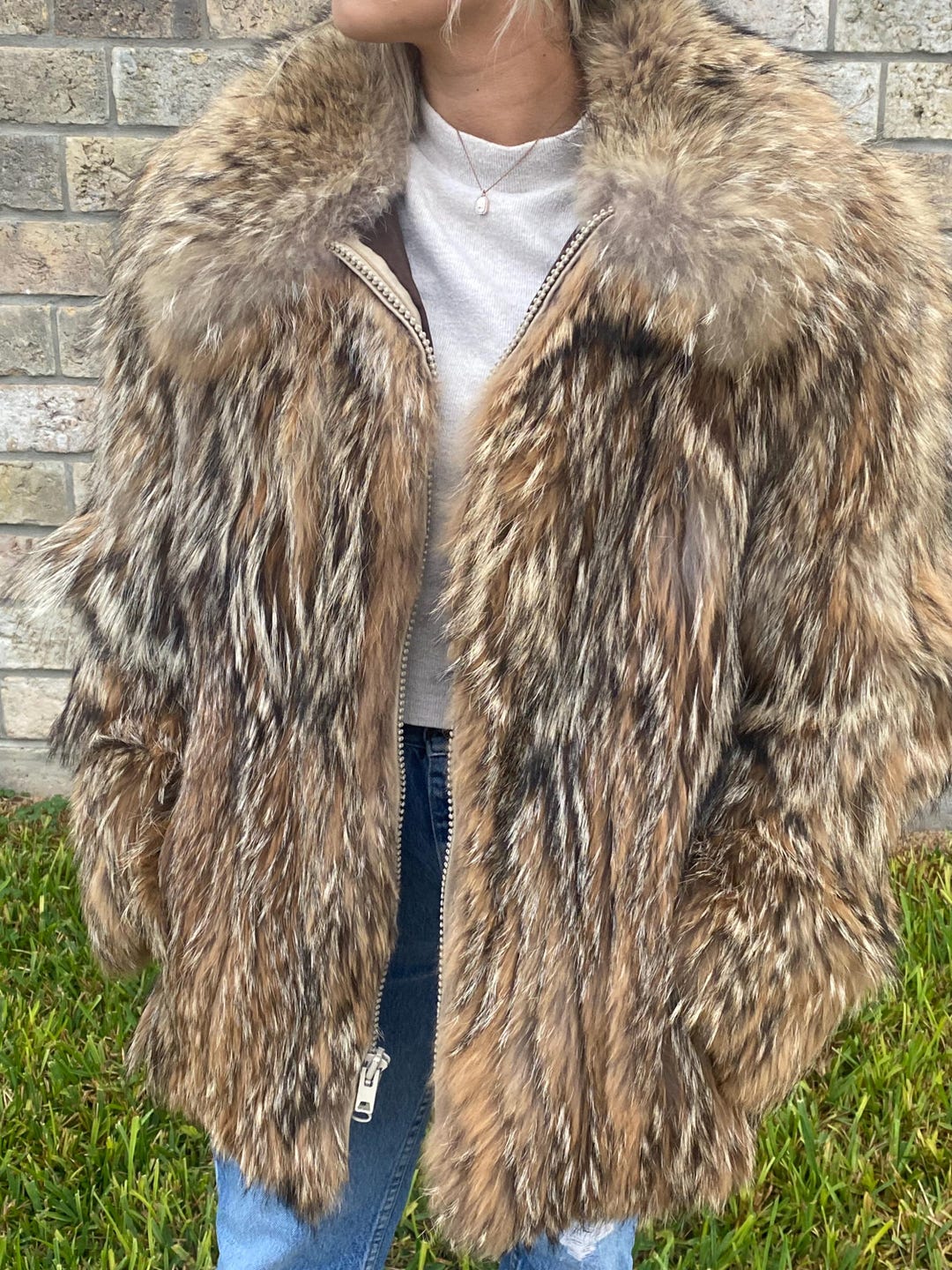 Coyote Fur Jacket, Vintage Fur, Vintage Coyote Fur, Mens Fur Coat ...