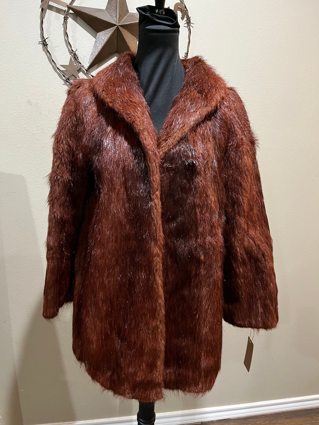 Vintage Red Beaver Fur Coat, Beaver Fur Coat, Beaver Fur, Vintage ...