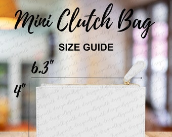 2 Size Chart Mini Clutch Bag Mockup All Over Print AOP Etsy Tool ...