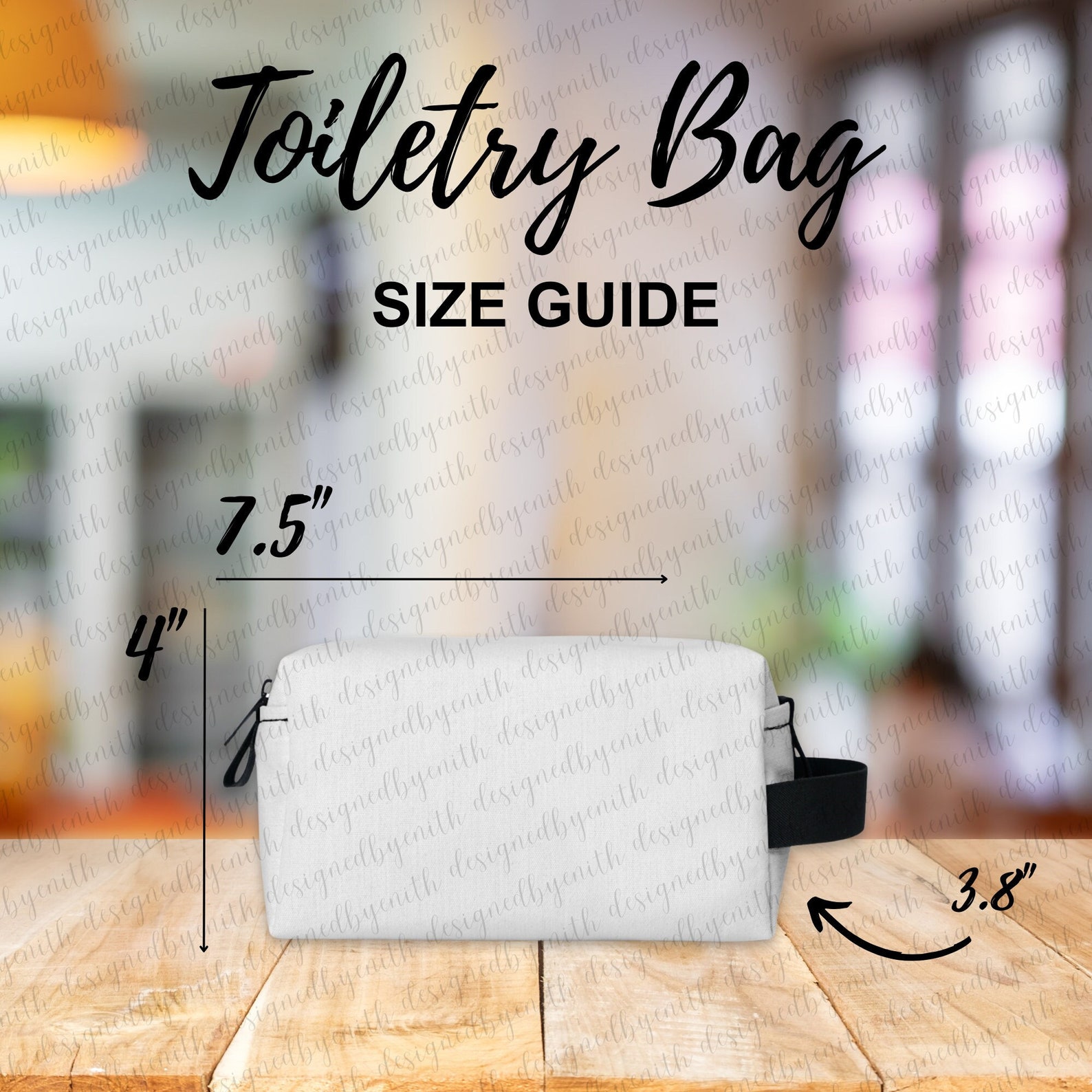 Toiletry Bag Size Chart Guide Mockup Pouch - Etsy