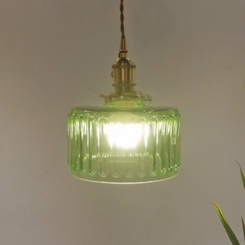 Royal Emerald Bottomless Cyclinder Glass Pendant Light Fixture Gifts ...