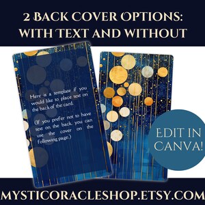Astral Serenity Printable Oracle Card Deck, Editable Canva Template ...