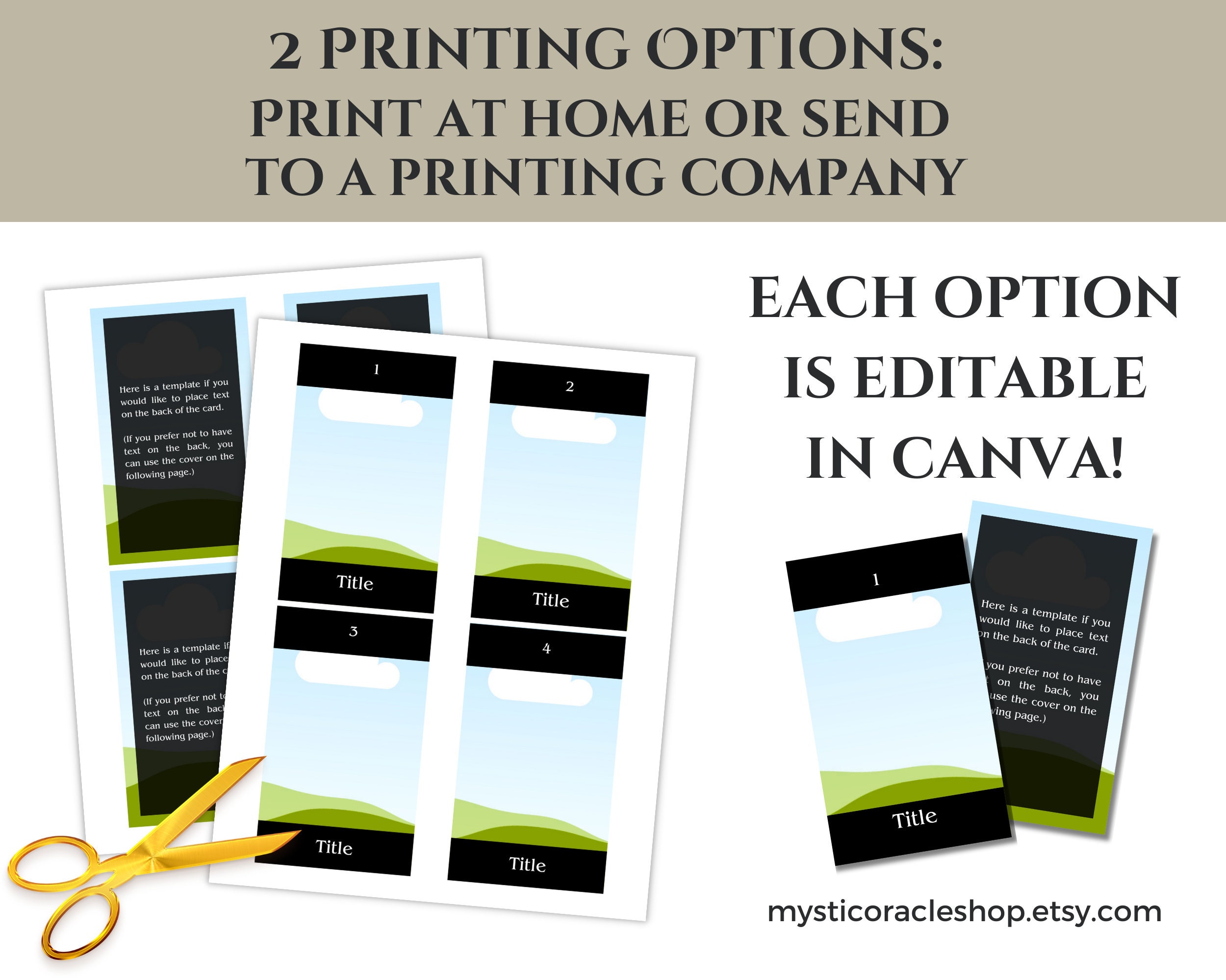 Oracle Card Canva Template, Editable Template, Printable Oracle ...