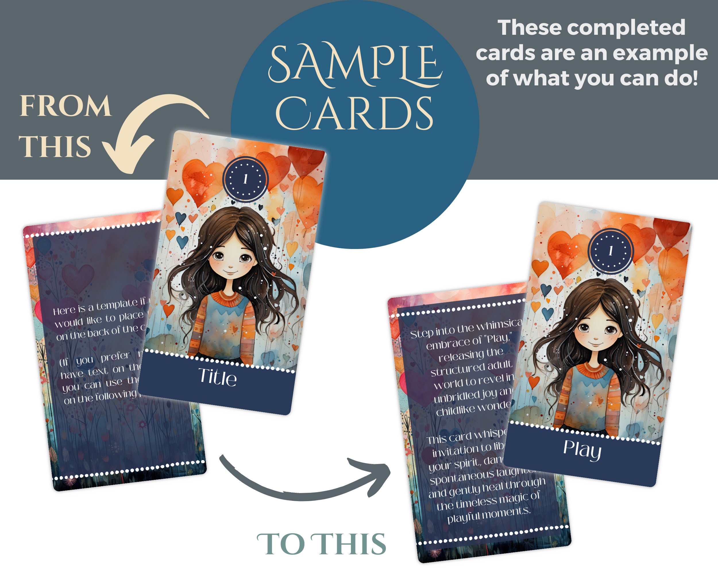 Inner Child Printable Oracle Card Deck, Editable Canva Template, Oracle ...