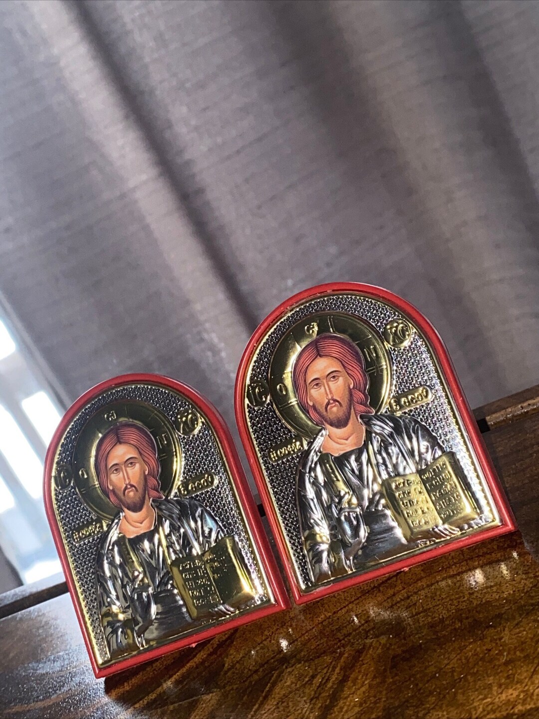 Orthodox Icons of Jesus Lot of 2 Pack of 2 Icons With Stand Jesus ...