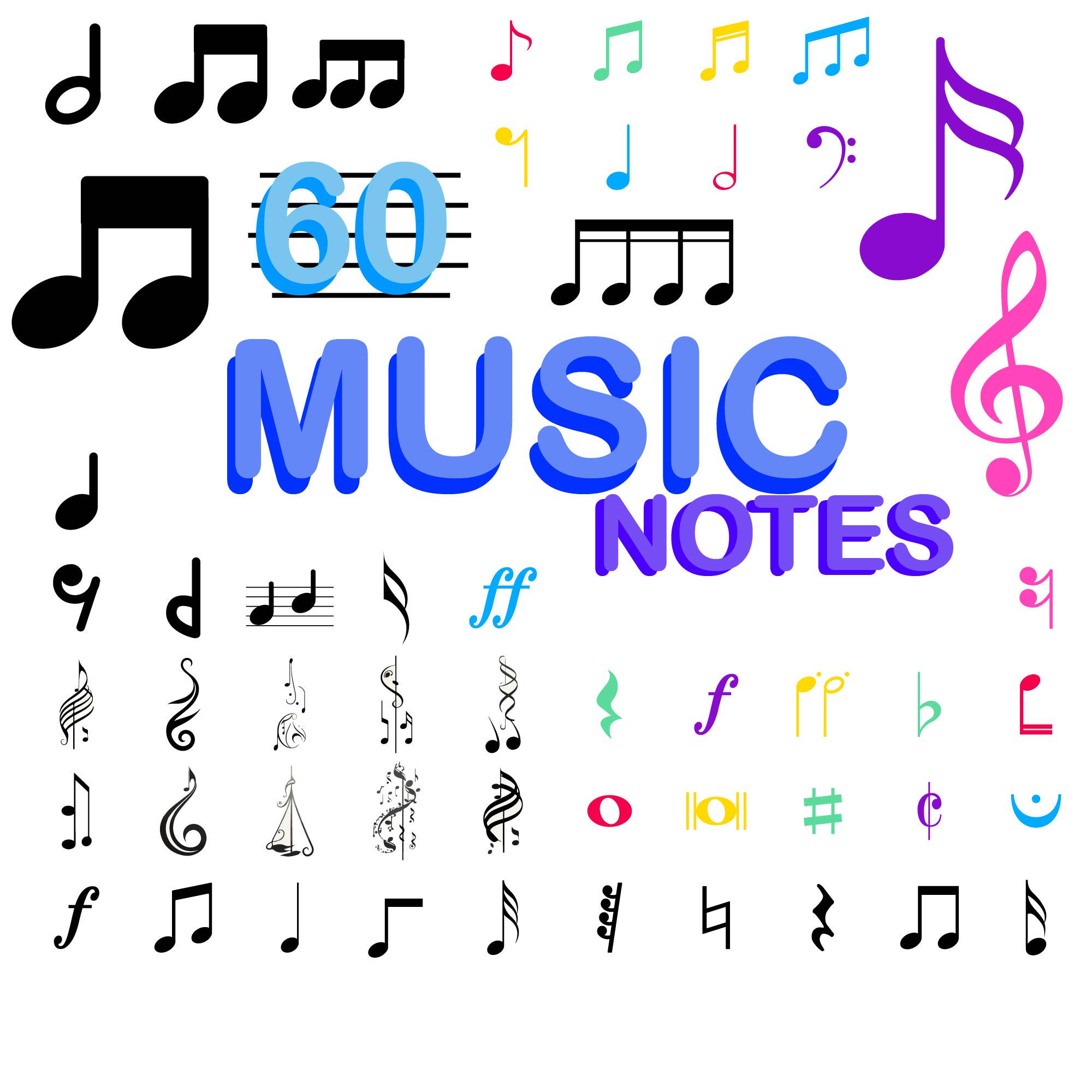 Music Notes SVG, Musical Notes Svg, Music Symbols Svg, Guitar Note Svg ...