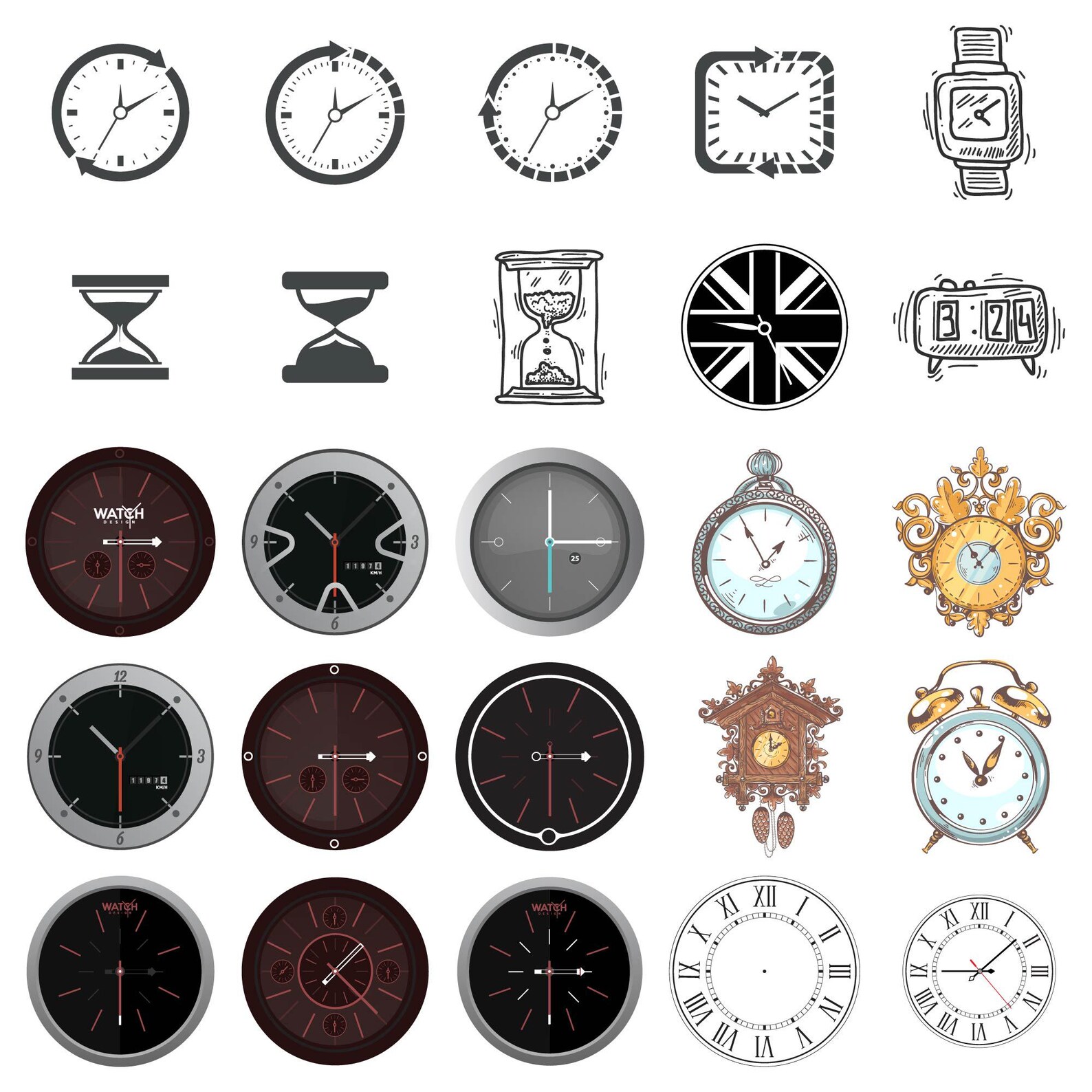 Clock Face Big Bundle Svg,clock Face Cricut Cut Svg,clock Svg,clock ...