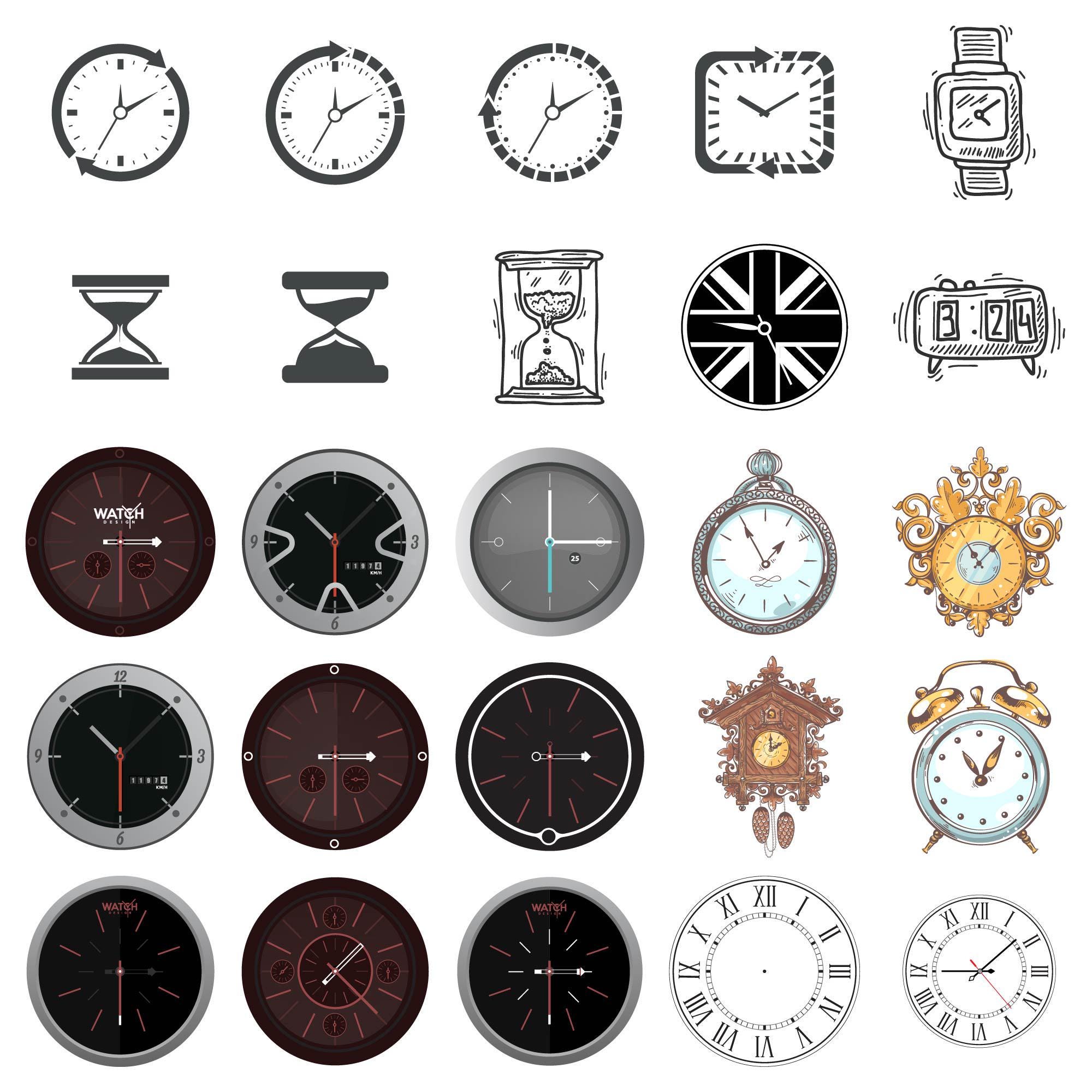 Clock Face Big Bundle Svg,clock Face Cricut Cut Svg,clock Svg,clock ...
