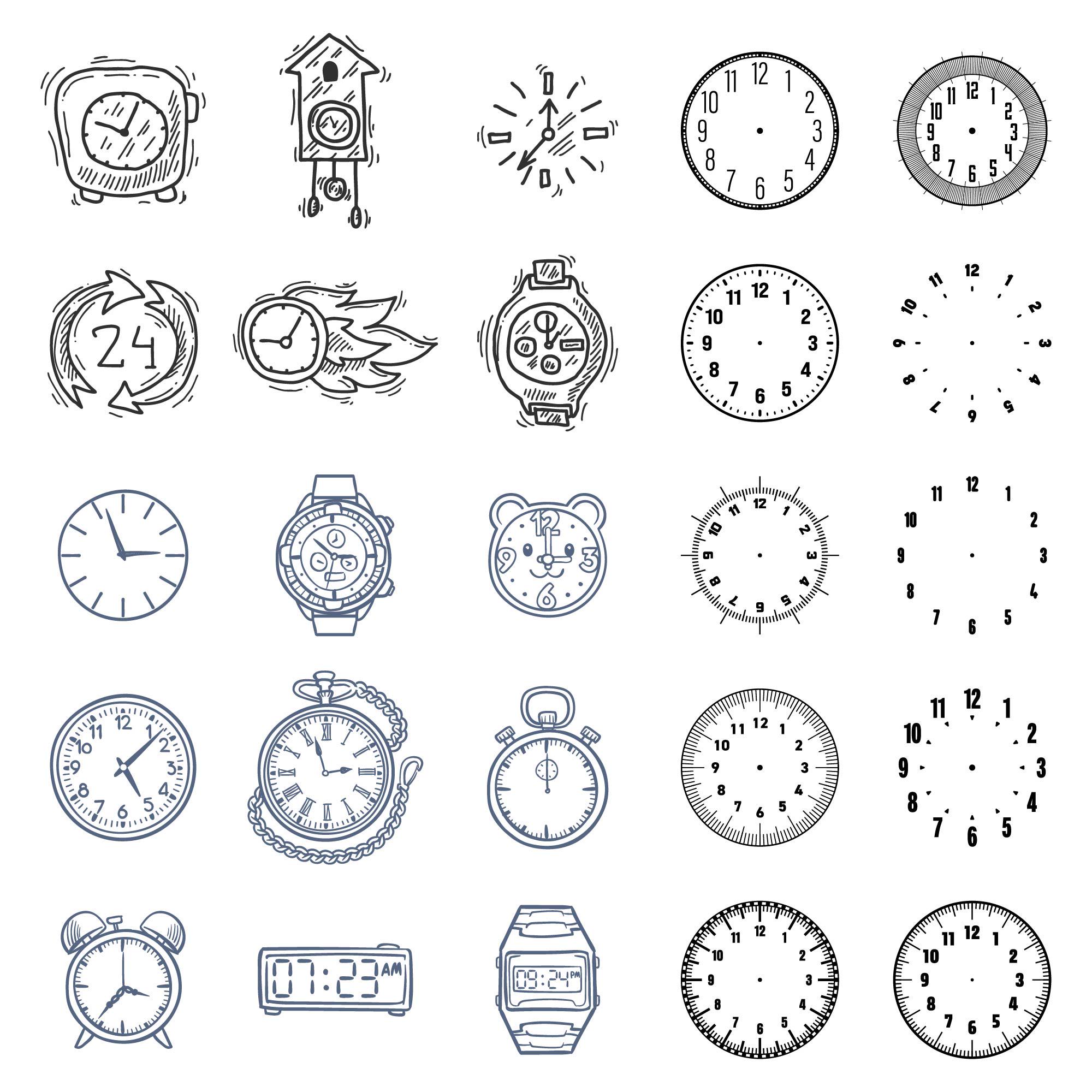 Clock Face Big Bundle Svg,clock Face Cricut Cut Svg,clock Svg,clock ...