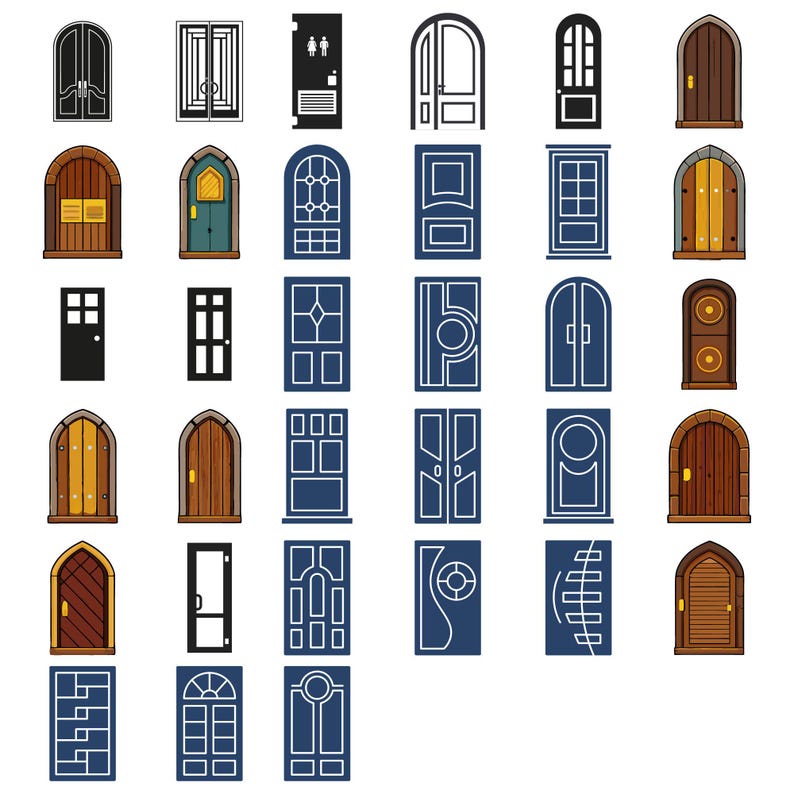 Door SVG, Door SVG Bundle, Open Door SVG, Door Clipart, Front Door Svg ...