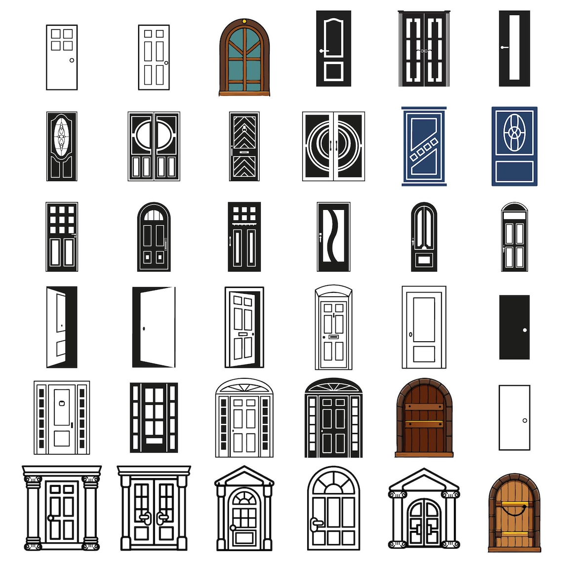 Door SVG, Door SVG Bundle, Open Door SVG, Door Clipart, Front Door Svg ...
