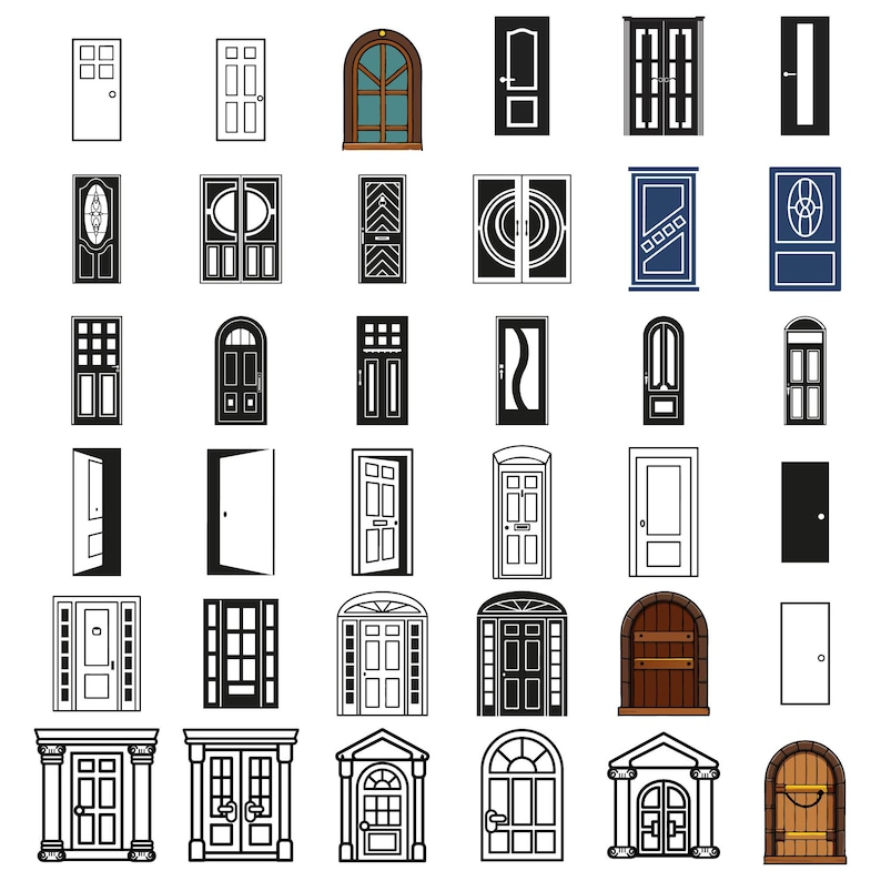 Door SVG, Door SVG Bundle, Open Door SVG, Door Clipart, Front Door Svg ...