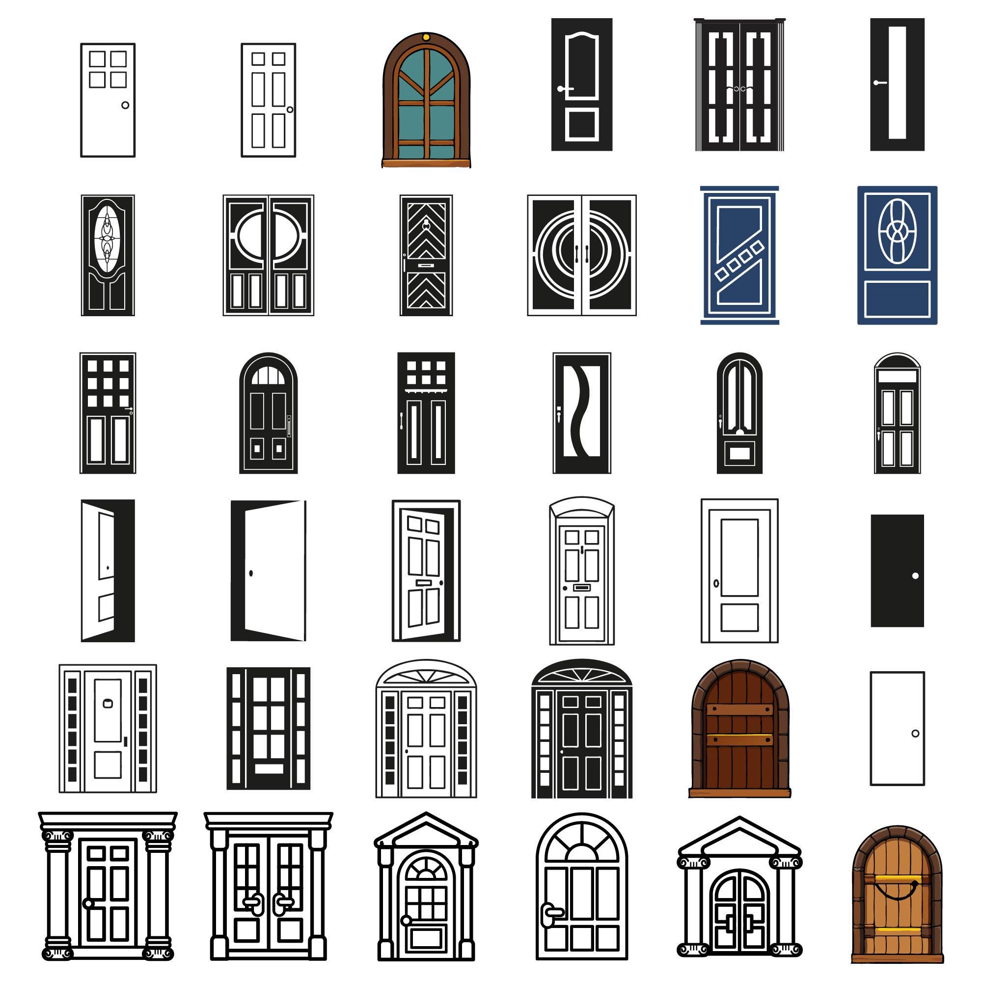 Door SVG, Door SVG Bundle, Open Door SVG, Door Clipart, Front Door Svg ...