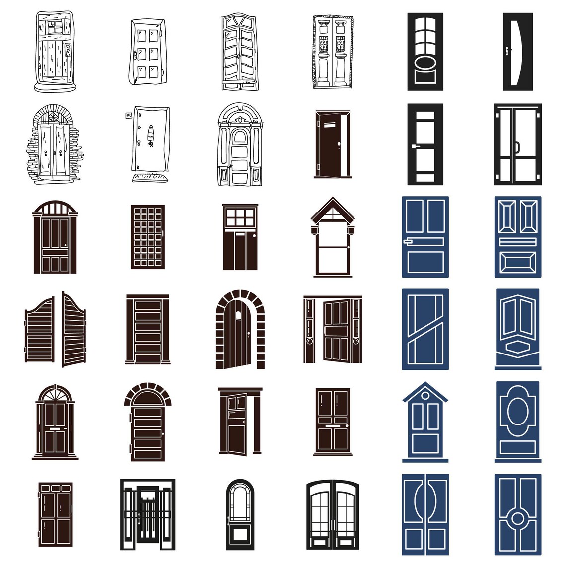 Door SVG, Door SVG Bundle, Open Door SVG, Door Clipart, Front Door Svg ...