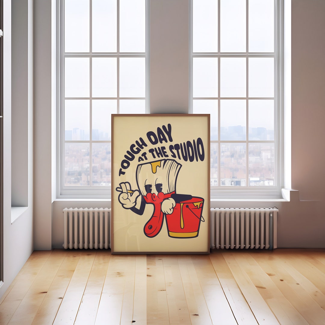 Rubber Hose Art Print: Retro Cartoon Studio Design (digital Download ...