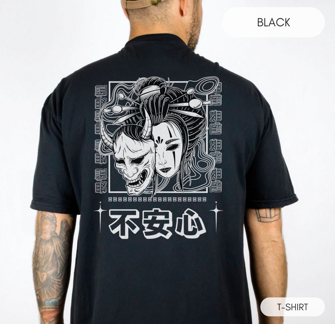 Japanese T Shirt Japanese Cyberpunk Anime Aesthetic Tshirt Harajuku ...