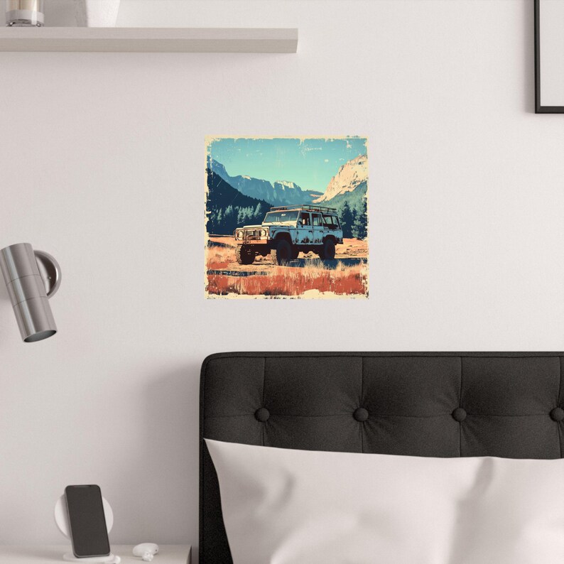Vintage Overland Vehicle Alpine Art Print Poster, Home Decor Wall ...